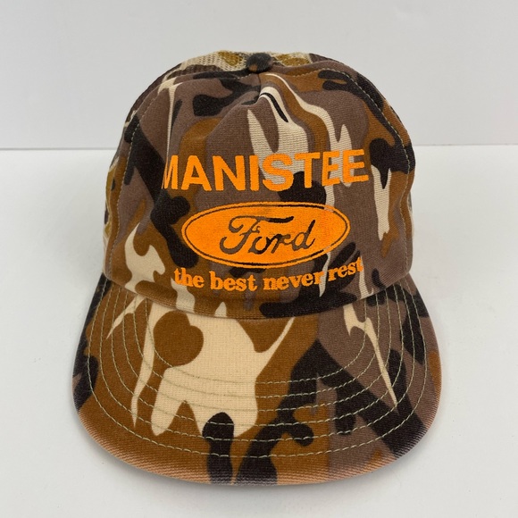 Ford | Accessories | Vintage Manistee Ford Camo Snapback Hat | Poshmark